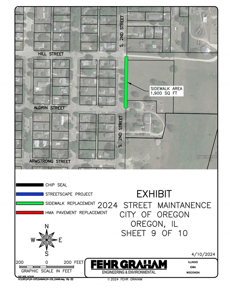 2024 Upcoming Major Street Projects - Oregon, Illinois